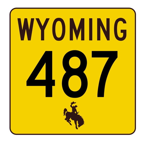Wyoming Highway 487 Metal Sign Highway Sign Size: 12 inch x 12 inch ...