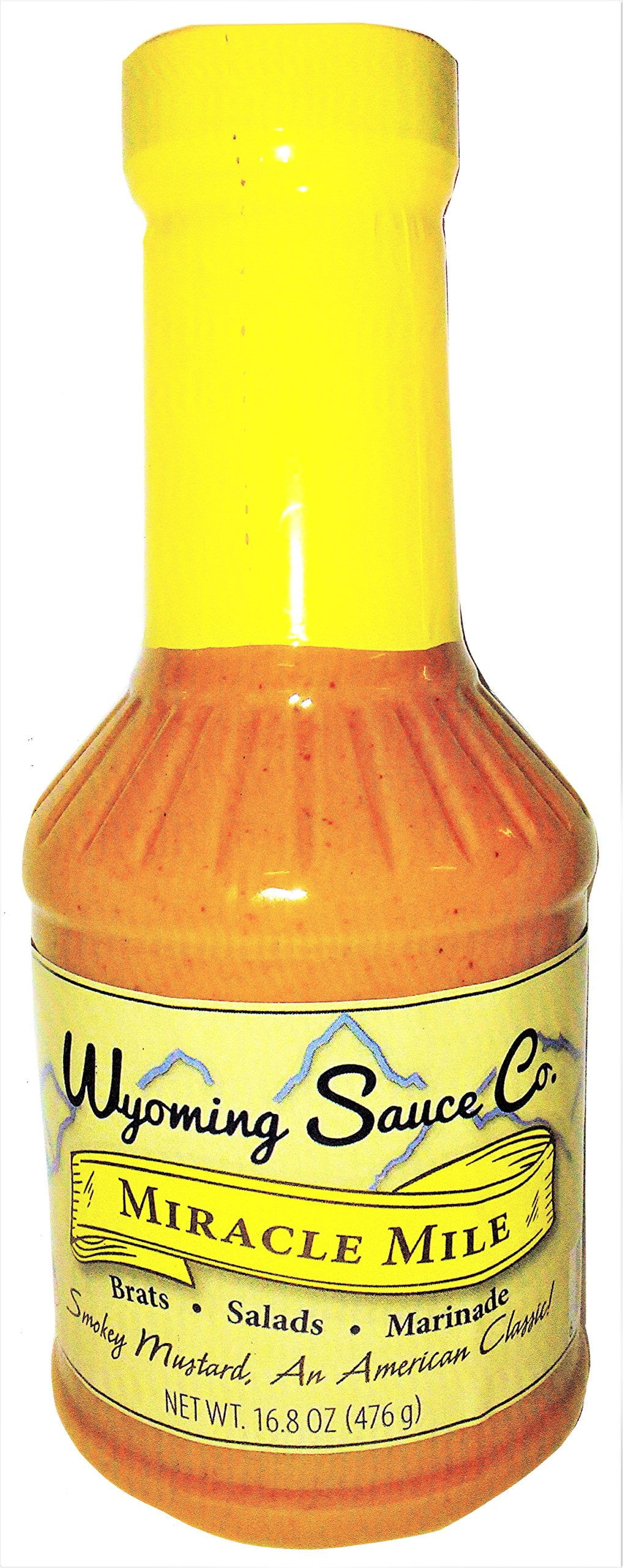Wyoming Sauce Co Premium Smokey Mustard Miracle Mile 16 Ounce, Hickory ...