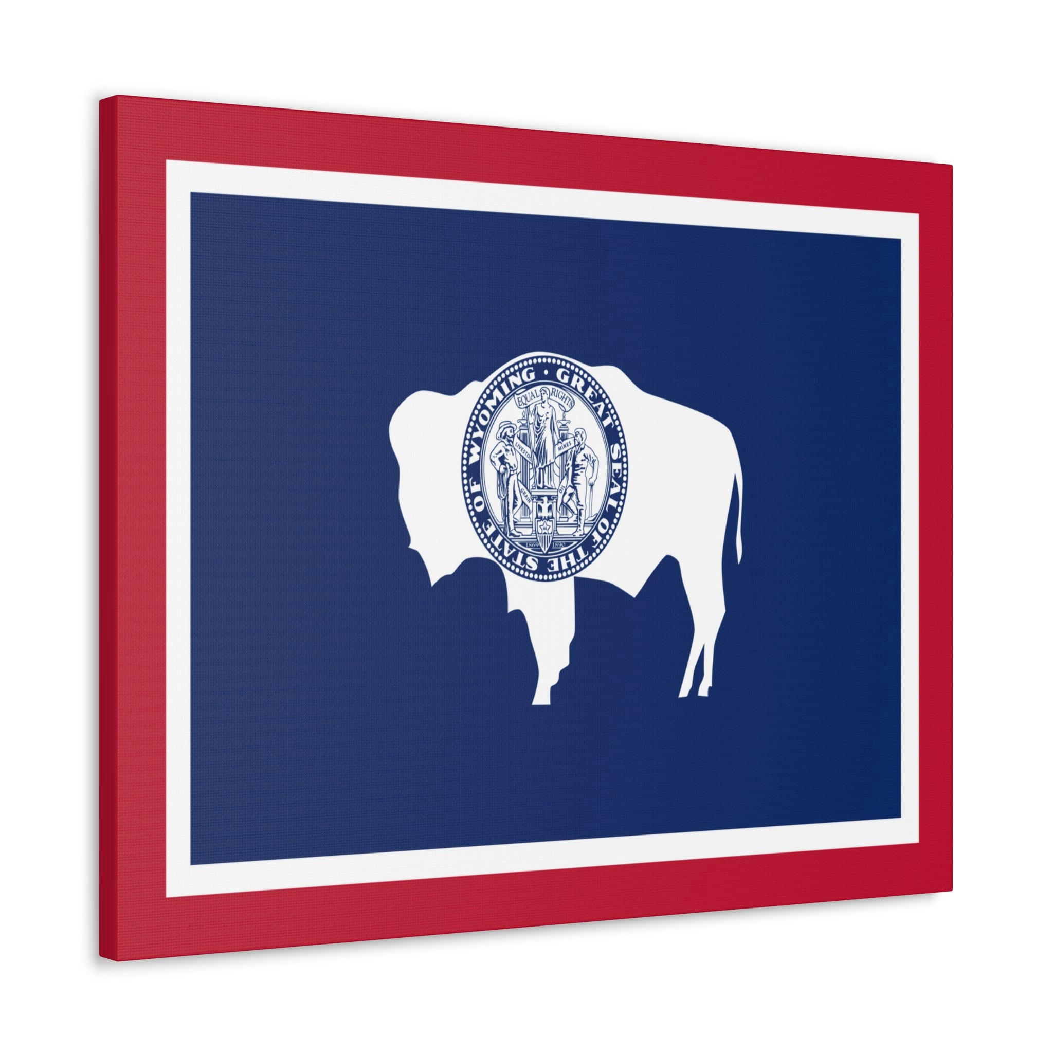 Wyoming State Flag Canvas Vibrant Wall Art Unframed Home Decor ...