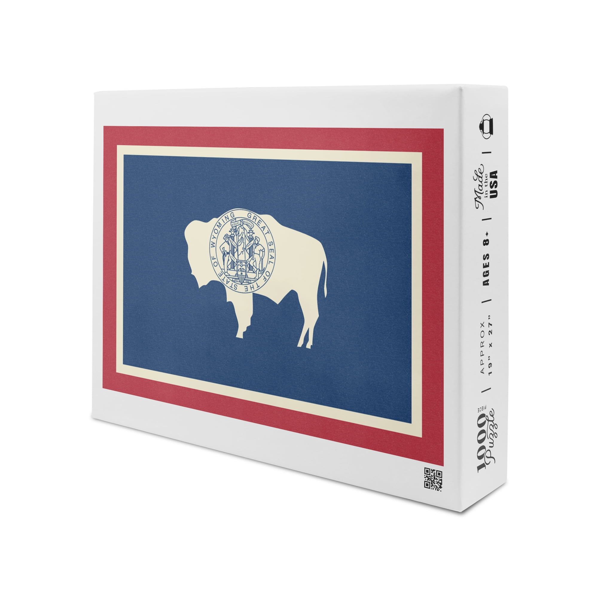 Wyoming State Flag, Letterpress (1000 Piece Puzzle, Size 19x27 ...