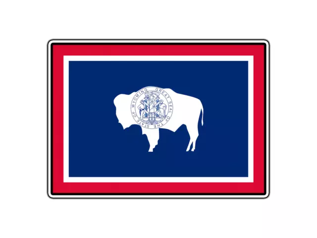 Wyoming State Flag Waterproof Sticker Phone Decal Water Bottle Stickers ...
