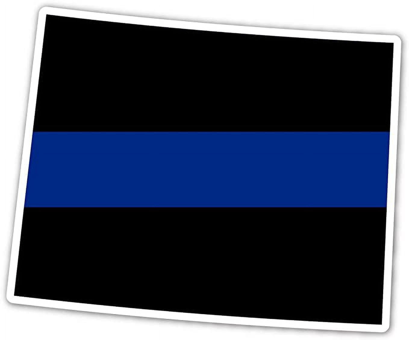 Wyoming State Shape Police The Thin Blue Line Ribbon - Law Enforcement ...
