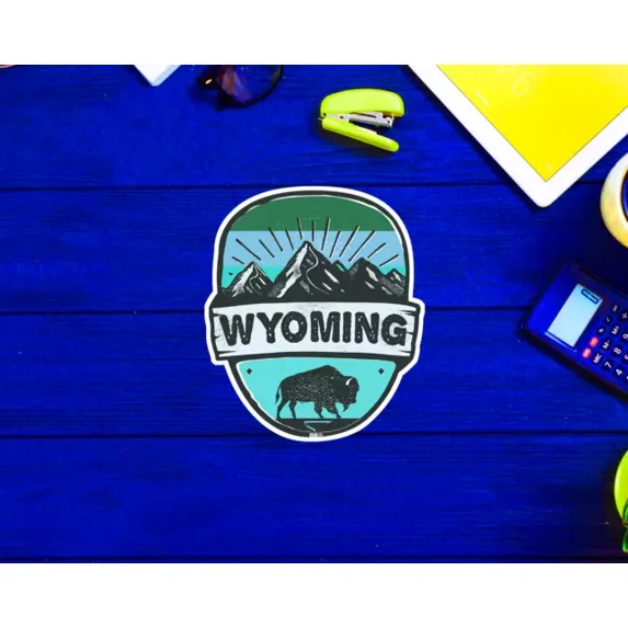 Wyoming Sticker Decal Yellowstone National Park Decals Stickers Phone ...