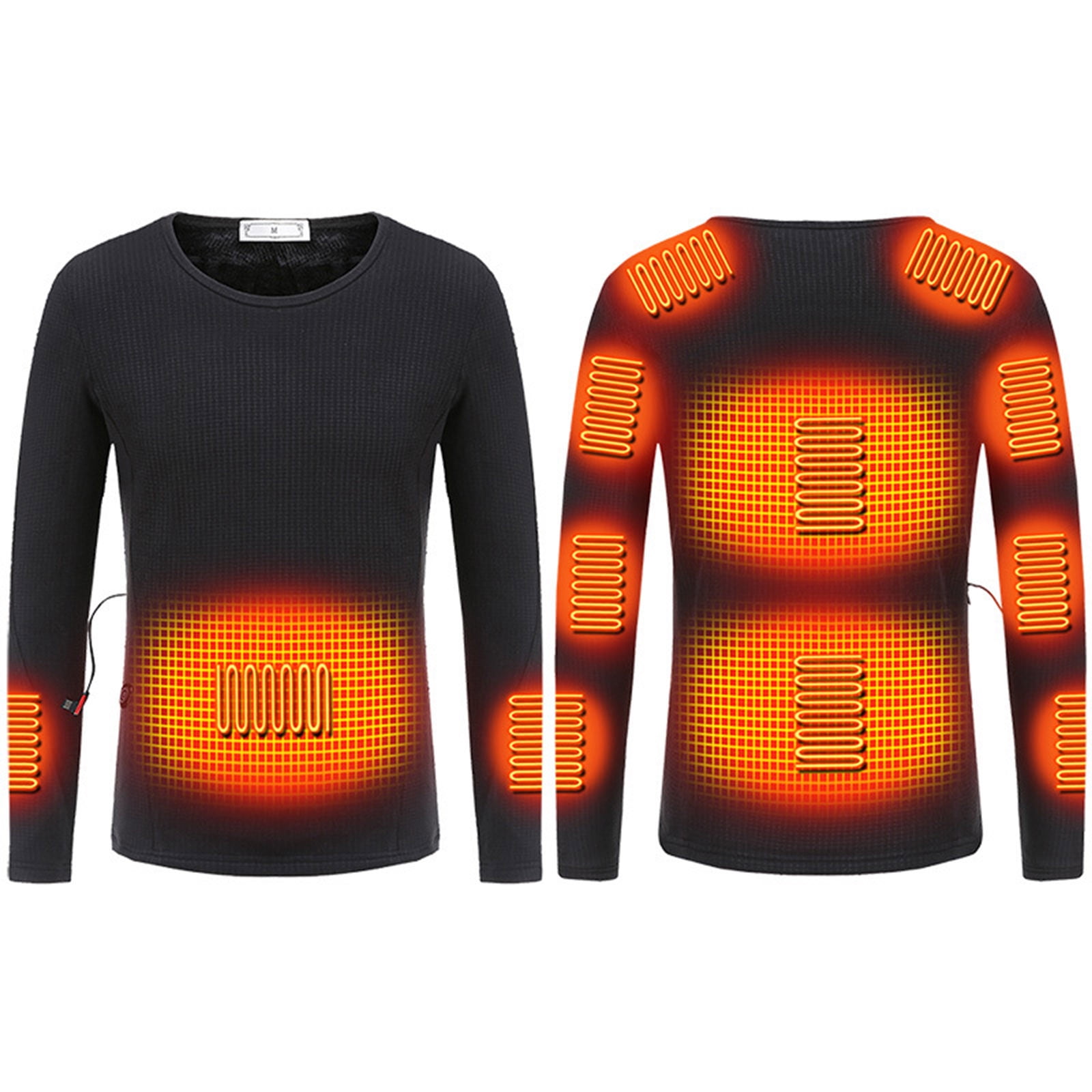 Wyongtao Heated Thermal Tops for Men Electric Heated Shirts Long Sleeve ...