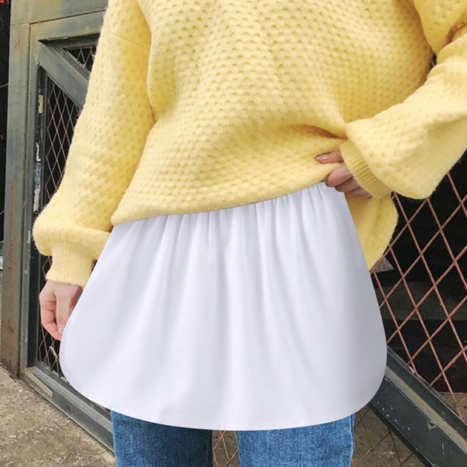 Wyongtao Women's T Shirt Extender Layered Tiered Sheer Solid Color ...