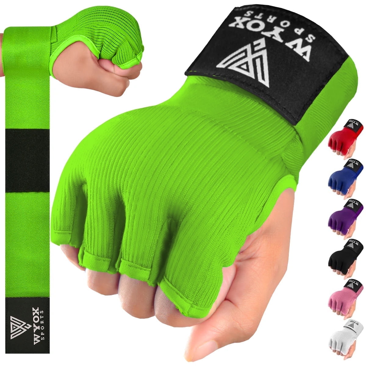 WYOX Gel Boxing Hand Wraps Inner Gloves for Men & Women –Padded Quick ...
