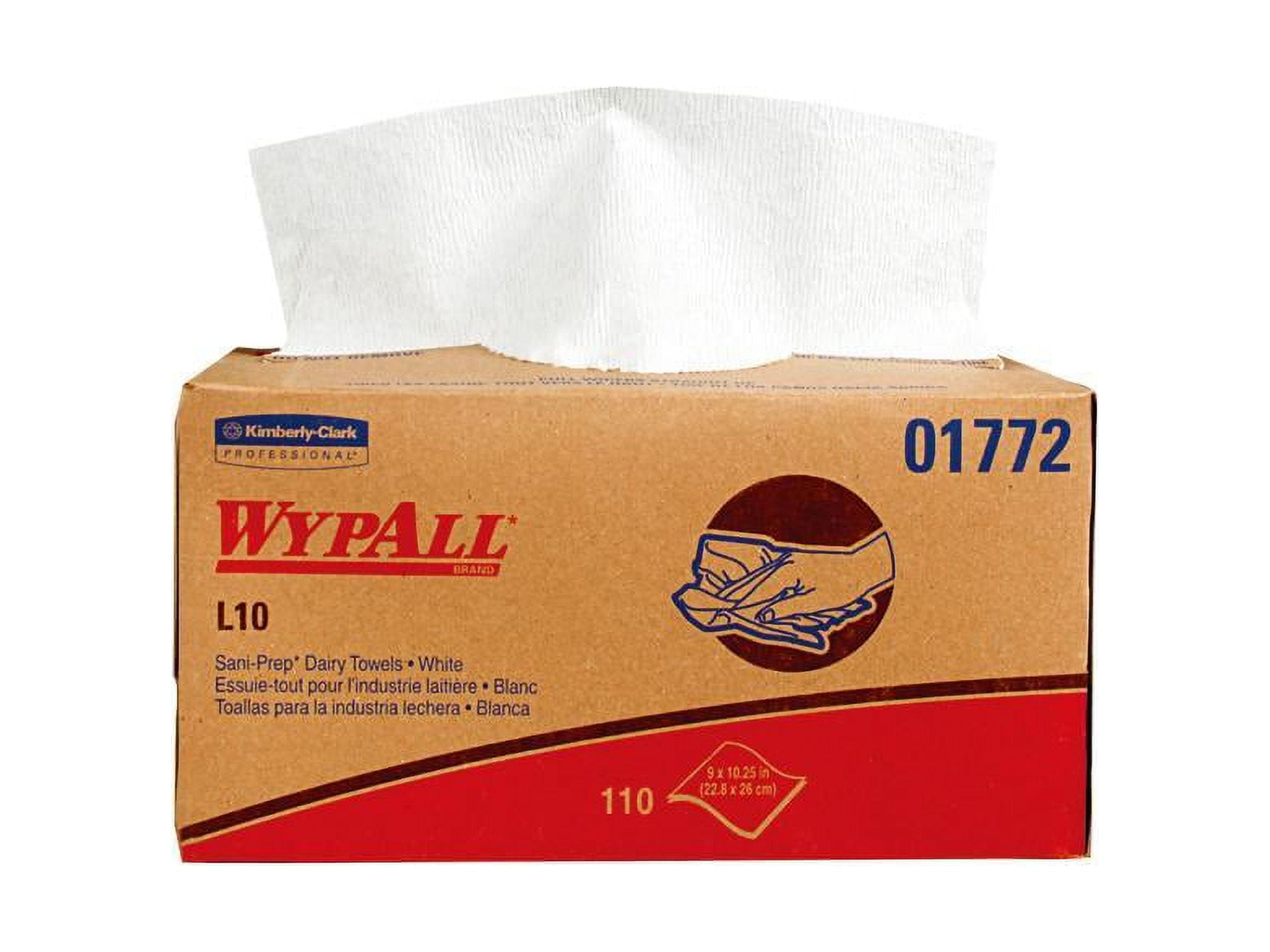 WypAll L10 Disposable Towels (01772), Dairy Towels, 1-PLY, Pop-Up Box ...
