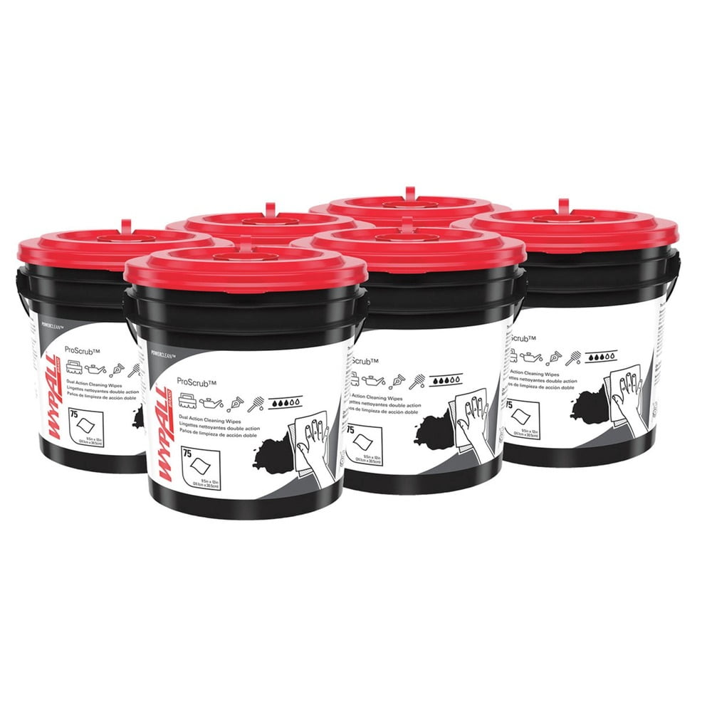 WypAll Waterless Hand Wipes Cloth 10 1/2 x 12 1/4 75/Bucket 6 Buckets ...