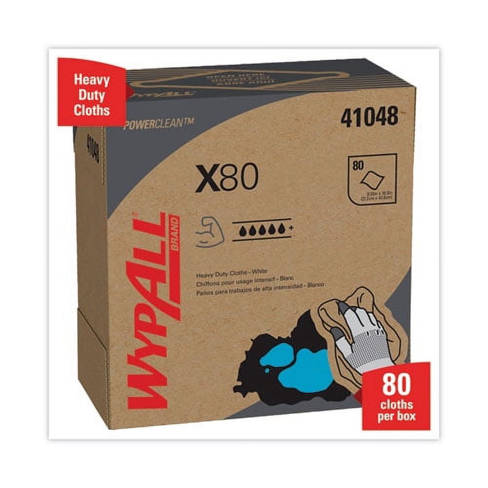 WypAll X80 Cloths, HYDROKNIT, POP-UP Box, 8.34 x 16.8, White, 80/Box, 5 ...