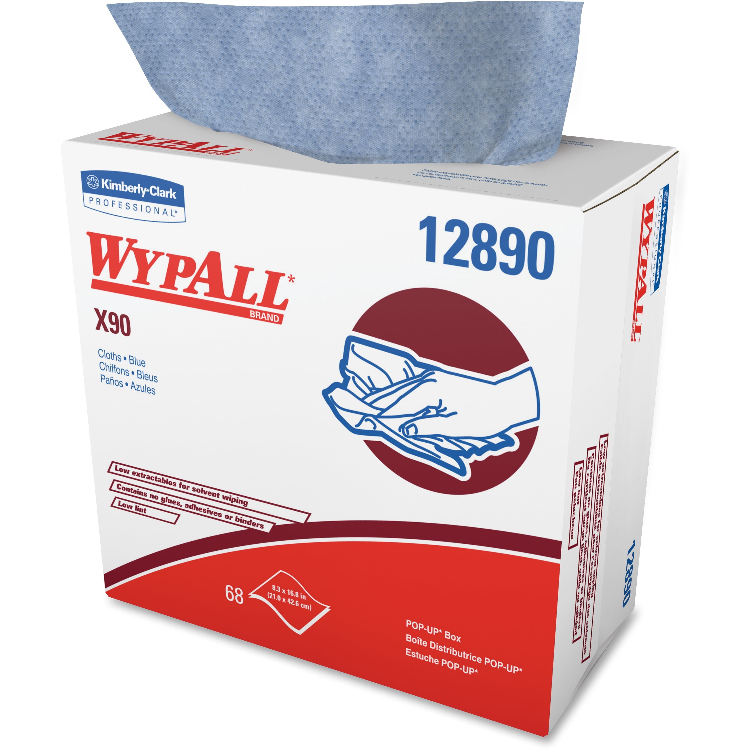 Wypall, KCC12890, X90 Cloths, 350 / Carton, Denim Blue - Walmart.com