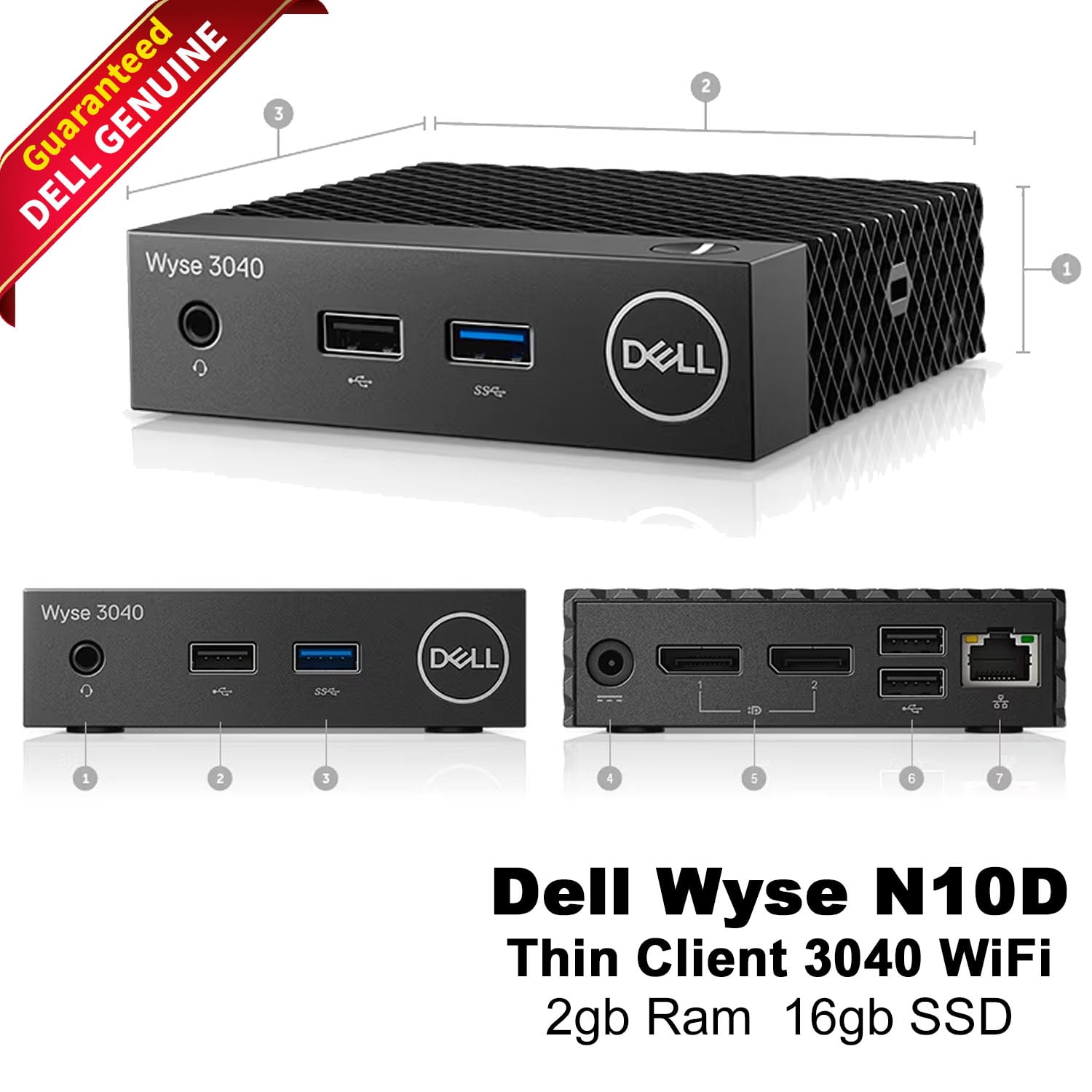 Pre-Owned Wyse 3040 Thin Client - Intel Atom X5-Z8350-2 GB - 16 GB ...