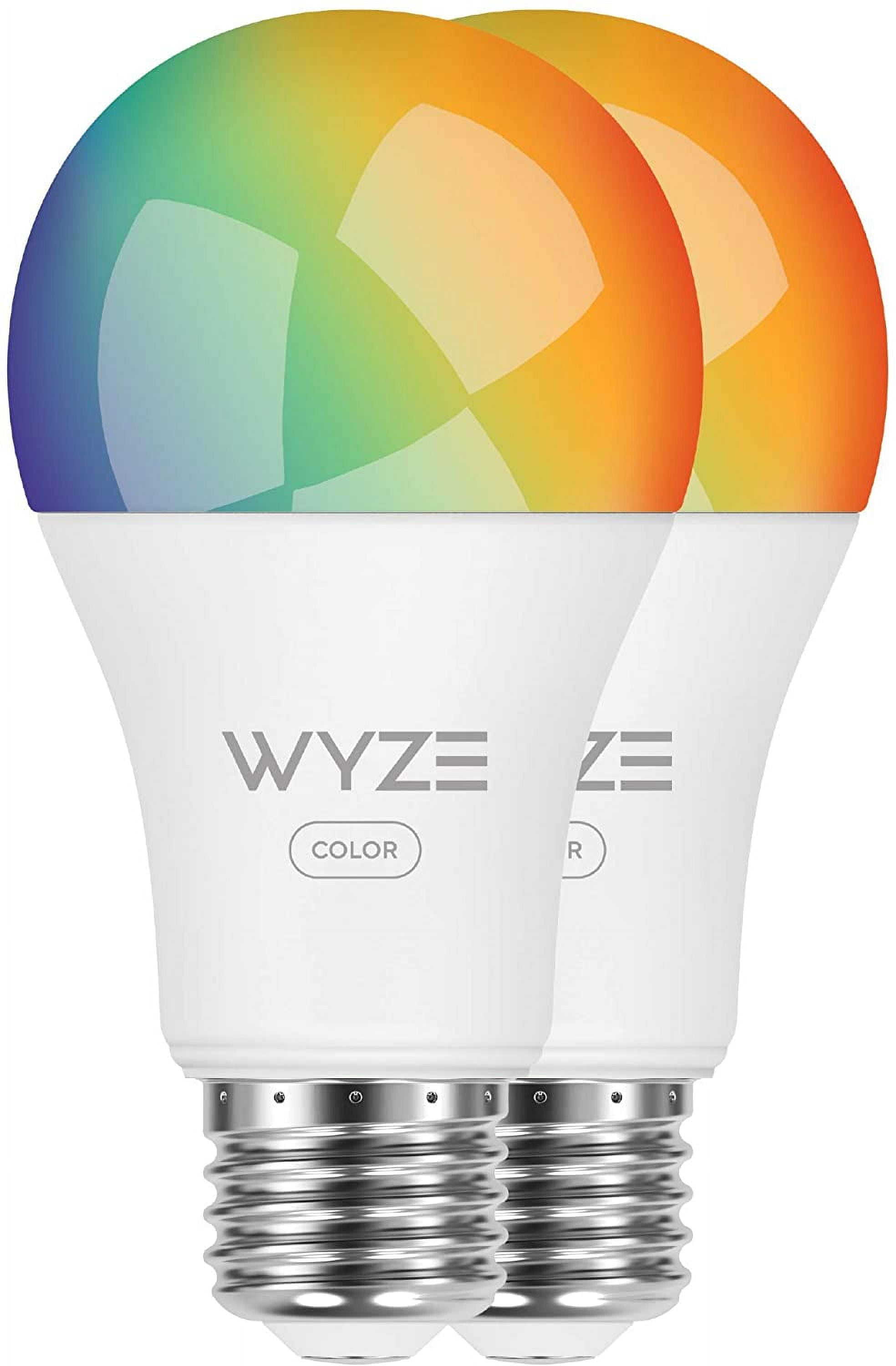 Wyze 75W Equivalent Smart Home LED Bulb, 1100 Lumens, 2 Pack, Color ...