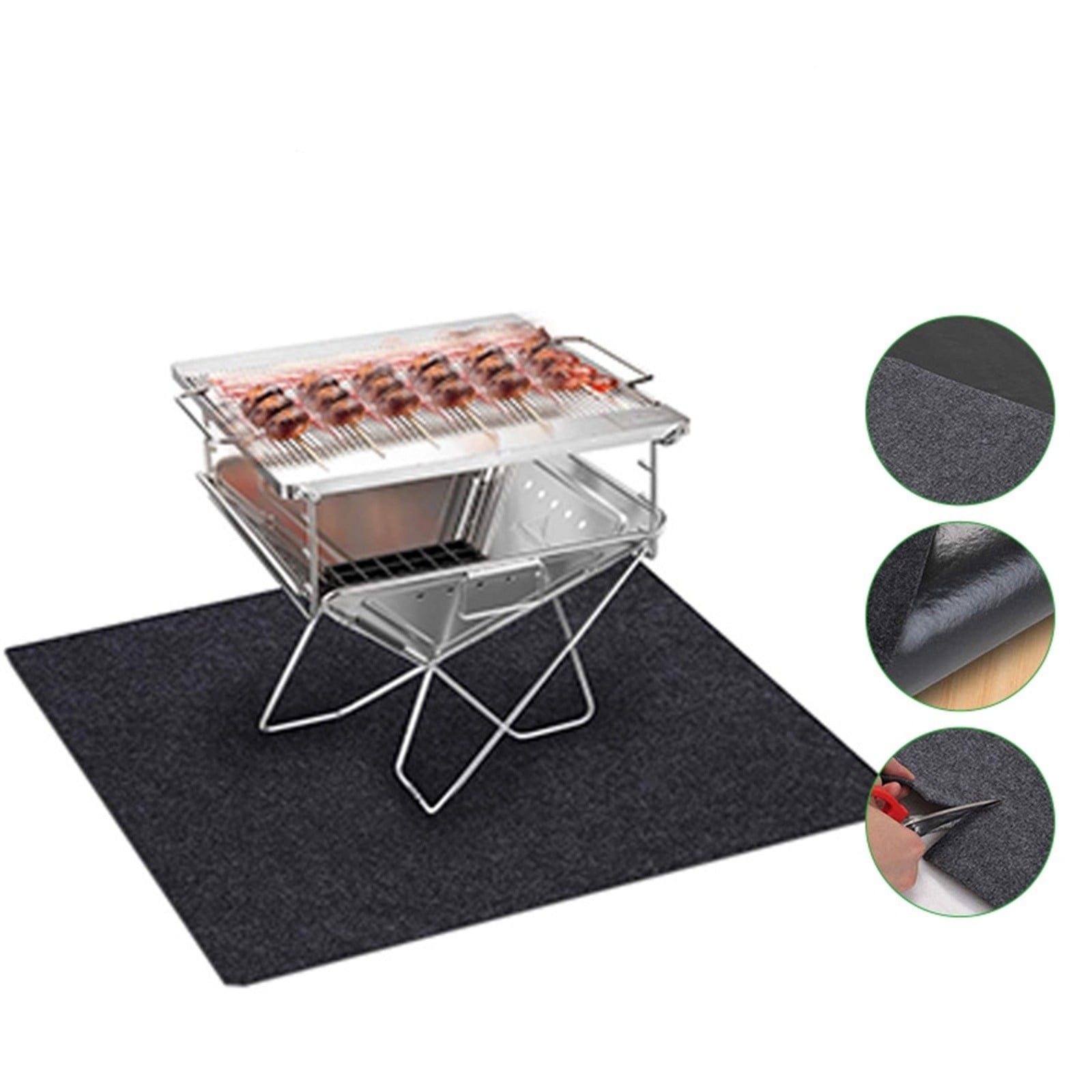 Wyzesi Bread Warmer Bbq Floor Mat Double Fireproof Mat Bbq Mat Floor ...