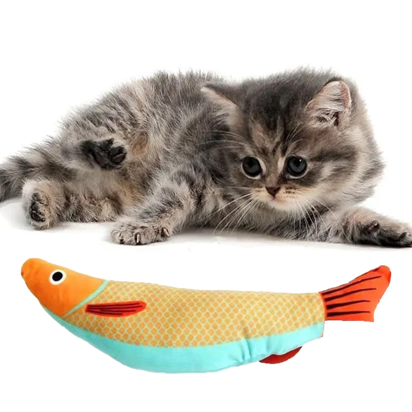 Wyzesi Cat Toy Seafood Fish High And Dull Grinding Teeth Cat Teasing ...