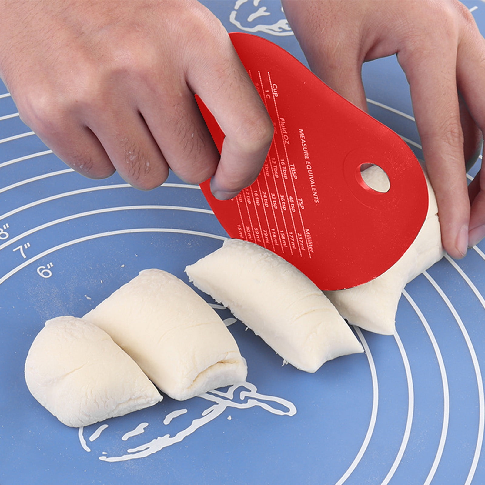 Wyzesi Chief Stainless Steel Scraper Memo Scraper Cut Dough Silicone ...