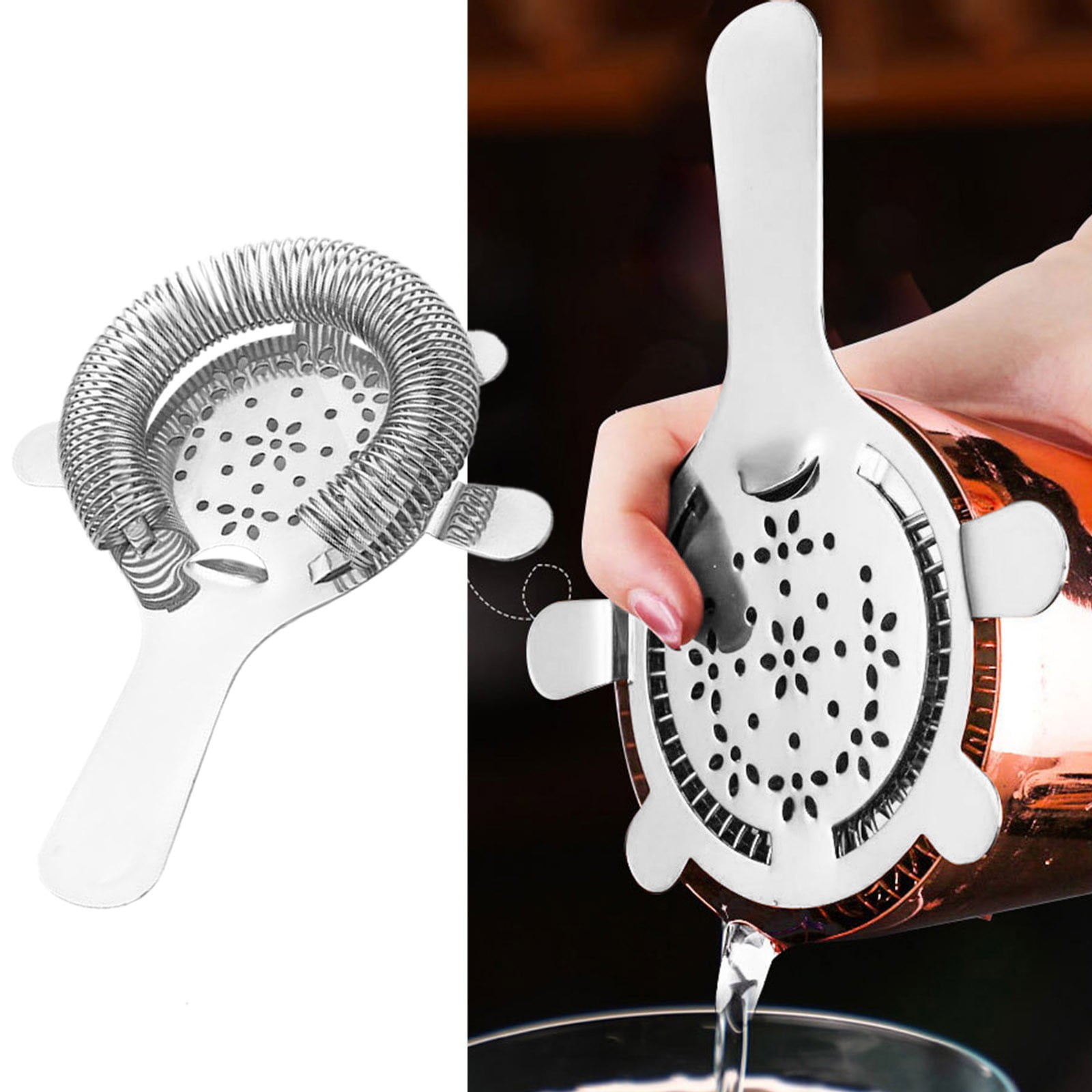 Wyzesi Pie Tray Stainless Steel Flower Ice Filter Ice Separator Shaker ...