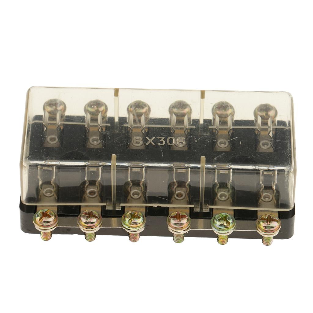 Wzmzjy Six-Way Glass Tube Fuse Holder 12 Volt Use Circuit Protection ...