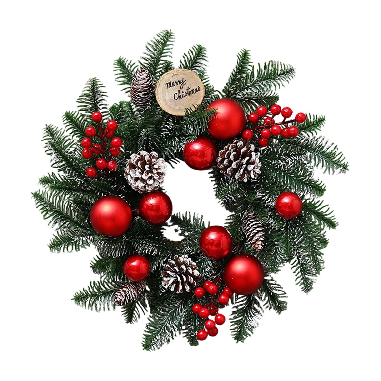 Wznxdo Classic Christmas Wreath Rustic Christmas Wreaths for Front Door ...