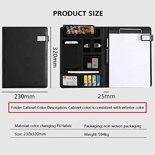Wzywai Padfolio Clipboard Folder Portfolio A4 Leather Resume Portfolio ...