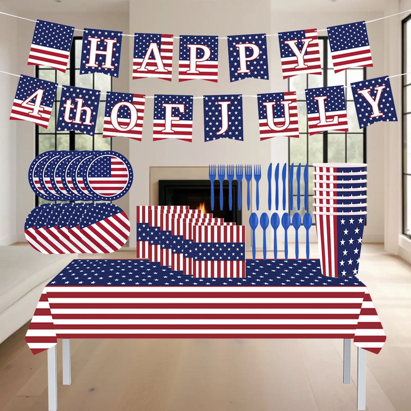 Wzzjkit 4th of July Plates and Napkins, Patriotic Party Supplies ...