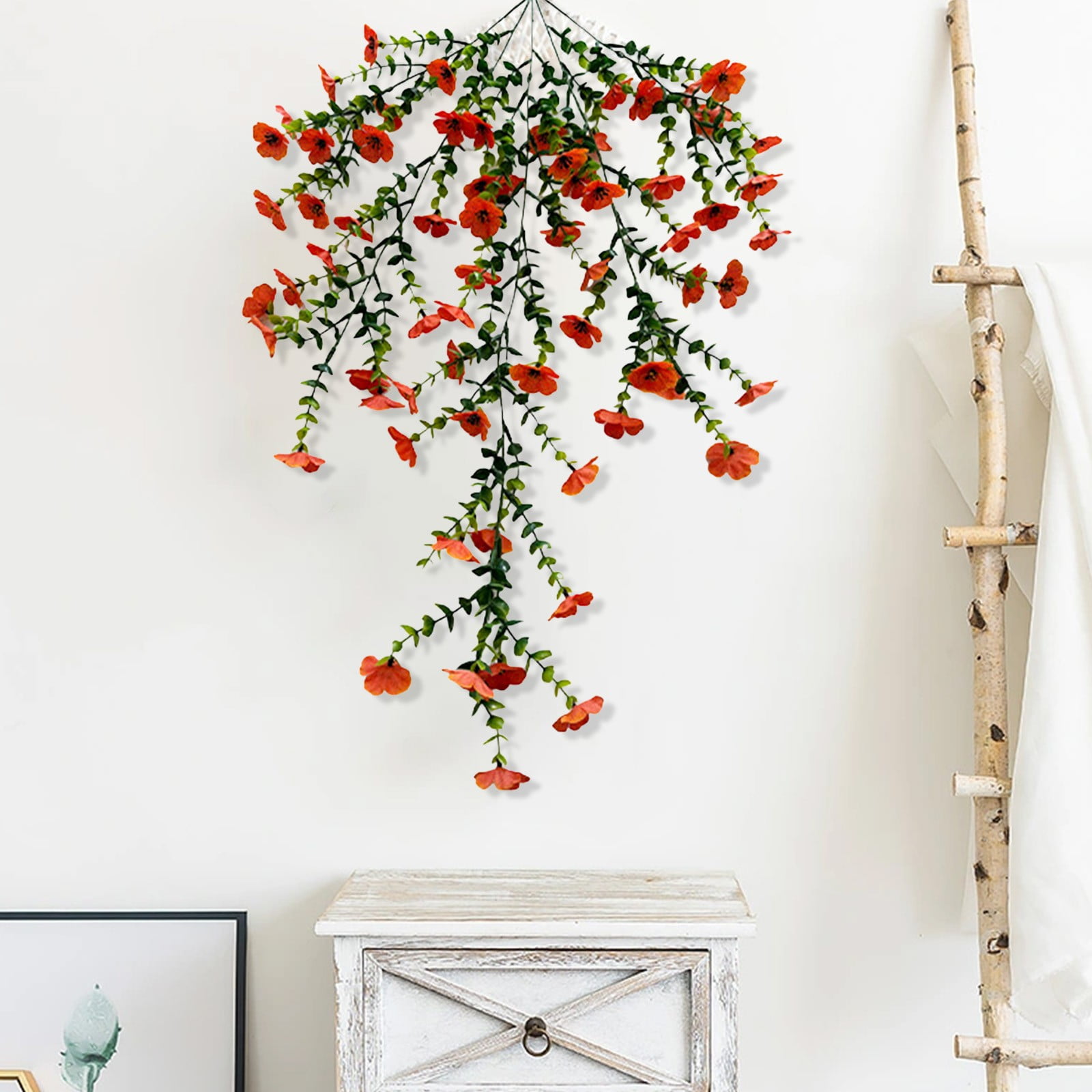 Wzzjkit Artificial Flower Garland, Hanging Flower Garland Rattan Door ...