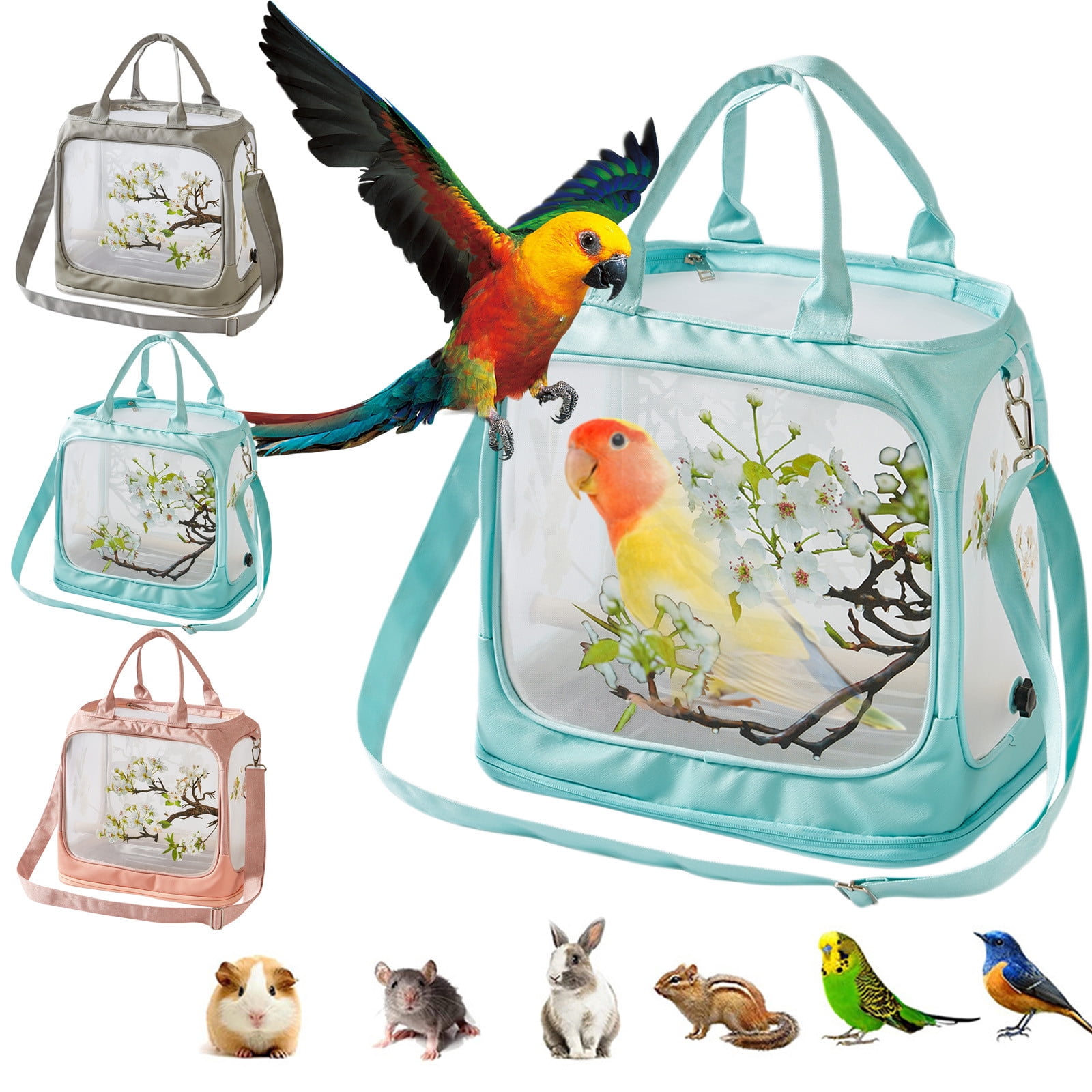 Wzzjkit Birds Carrier Bag Foldable Nylon Mesh Birds Travel Cage ...