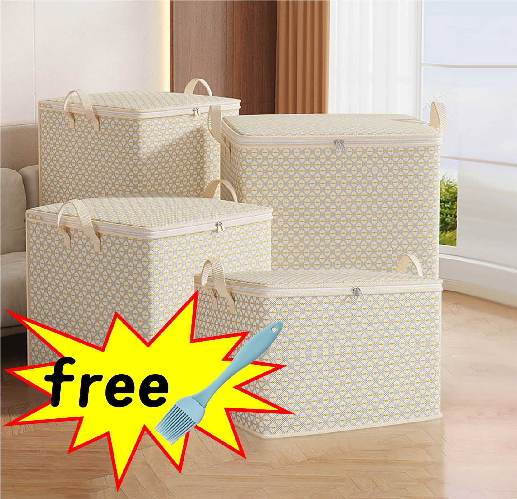 Wzzjkit Closet Storage Bins, Heavy Duty Clothing Storage Bags with ...