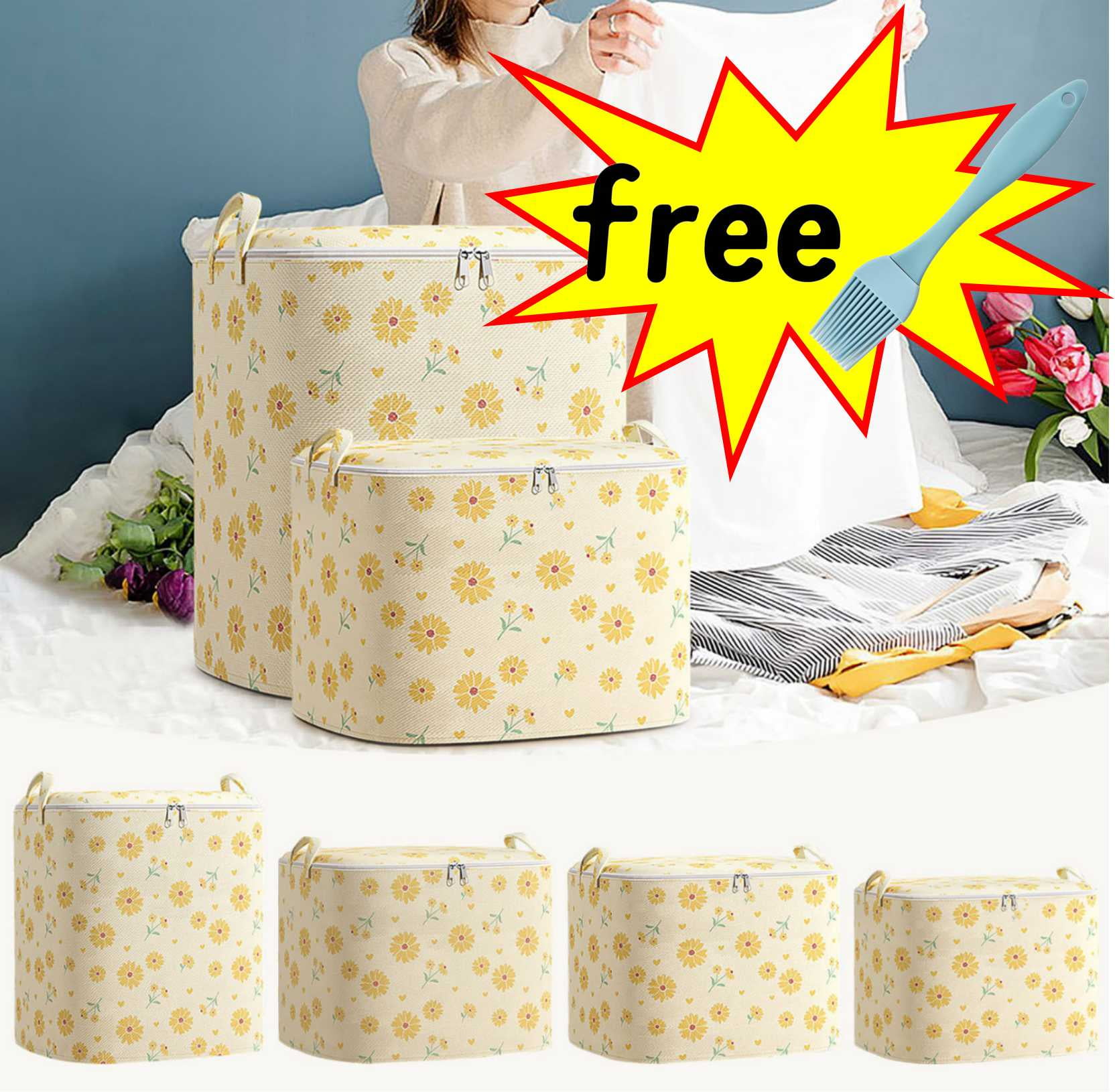 Wzzjkit Clothing Storage Bags with Reinforced Handles, Heavy Duty ...