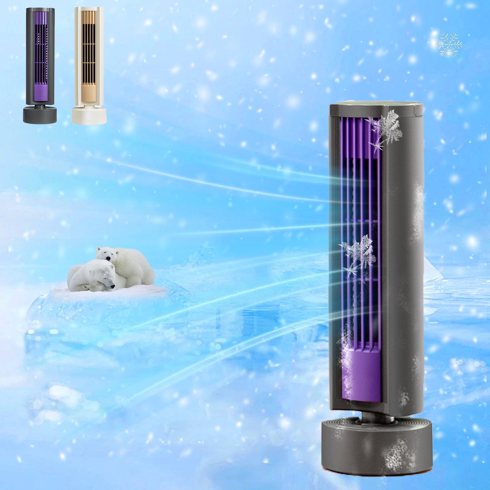 Wzzjkit Desktop Portable Fan with Three Wind Speeds Automatic Oscillating Head with Night Light ...