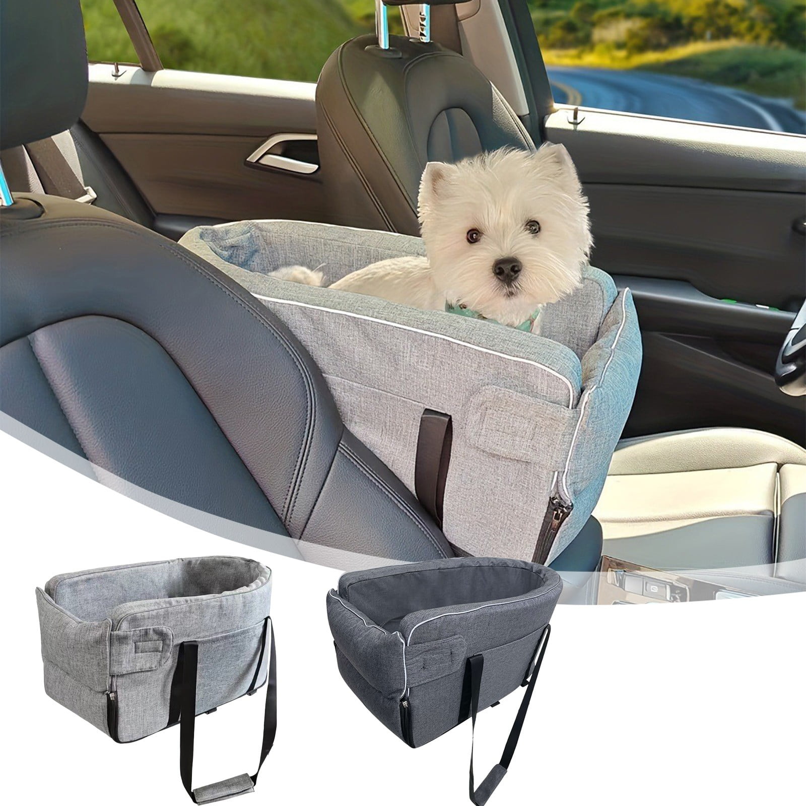 Wzzjkit Dog Car Seat for Small Medium Dogs, Detachable Washable Dog ...