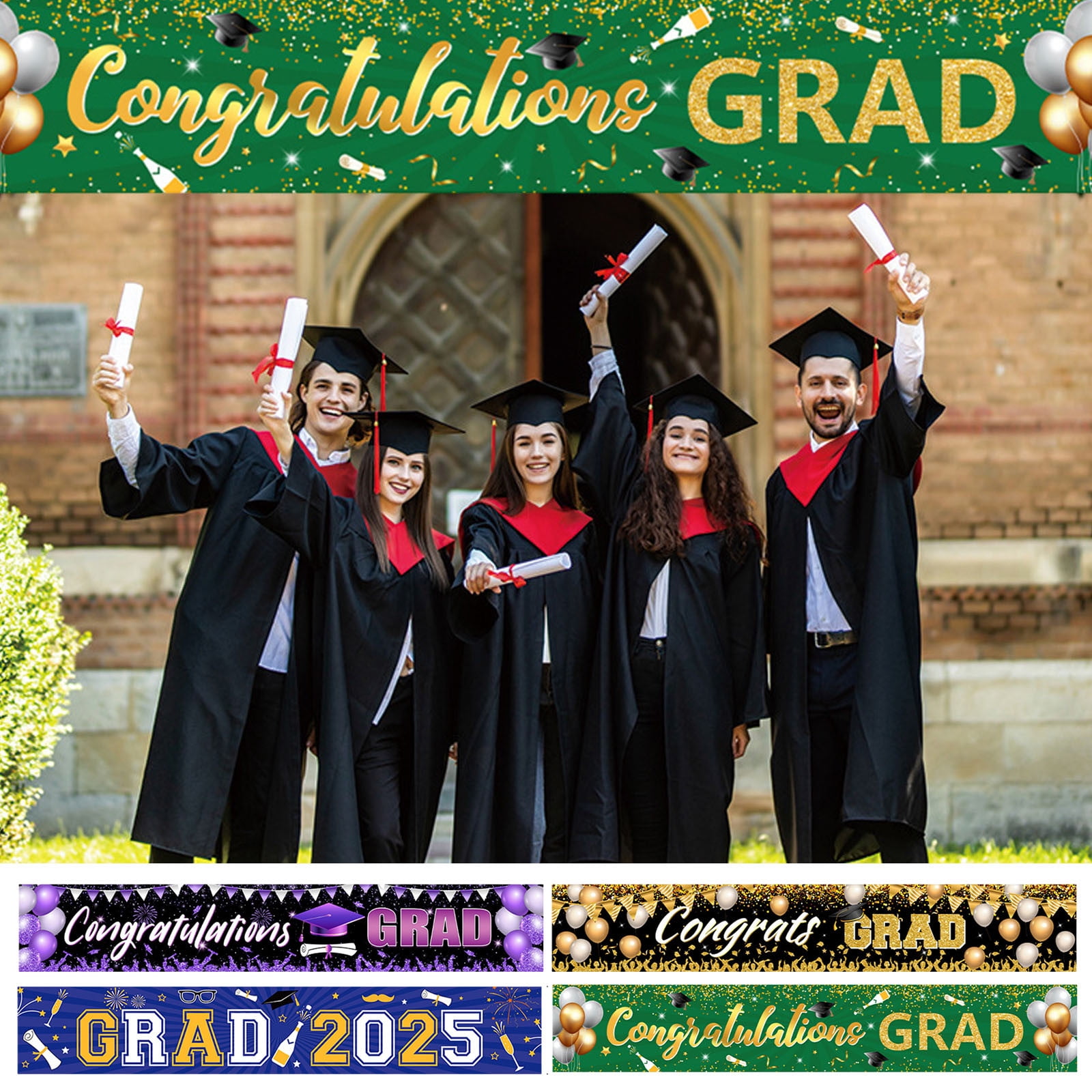 Wzzjkit Graduation Decorations 2025, Congrats Grad Porch Banner Happy ...