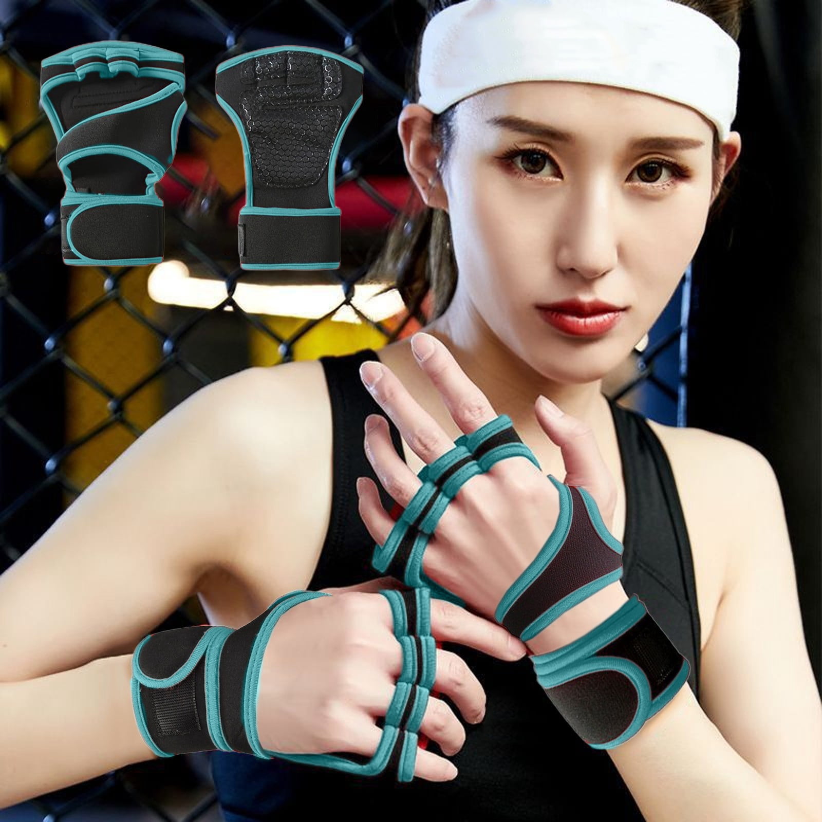 Wzzjkit Half Finger Workout Gloves for Men Women, Padded Weight Lifting ...