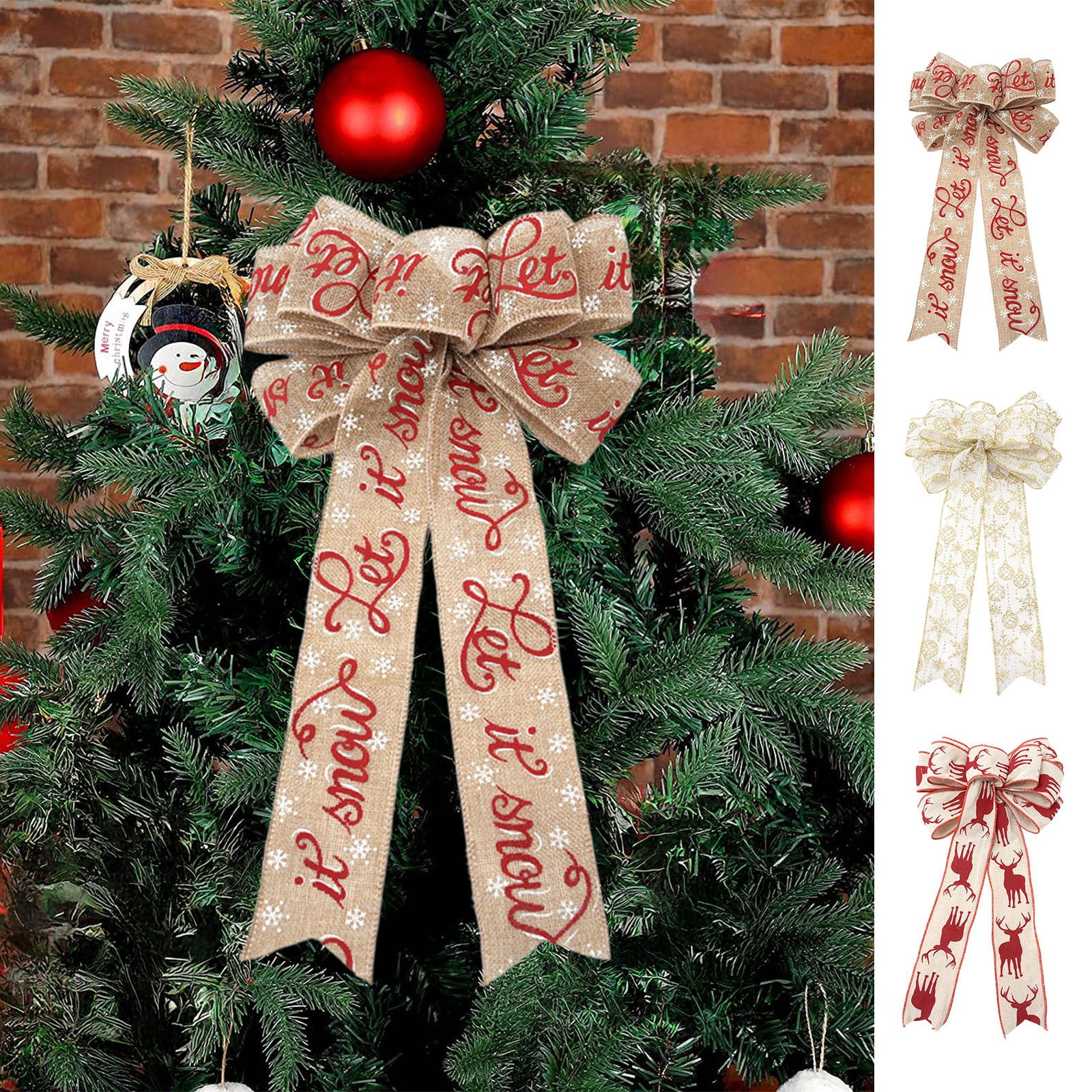 Wzzjkit Large Christmas Bows - Christmas Valentine's Day Red Velvet ...