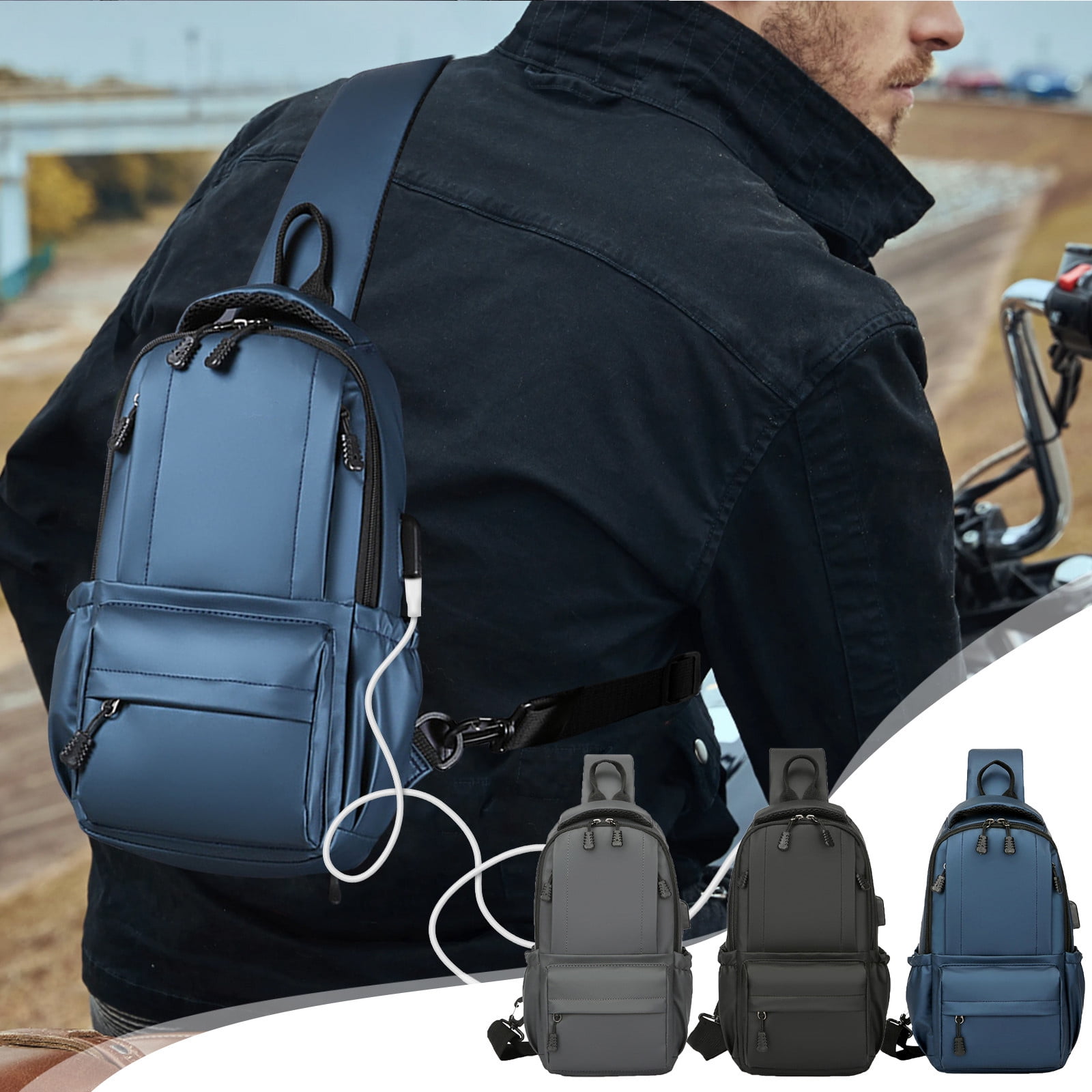 Wzzjkit Large Crossbody Bag, Chest Bag Gifts for Women Men, Sling Bag ...