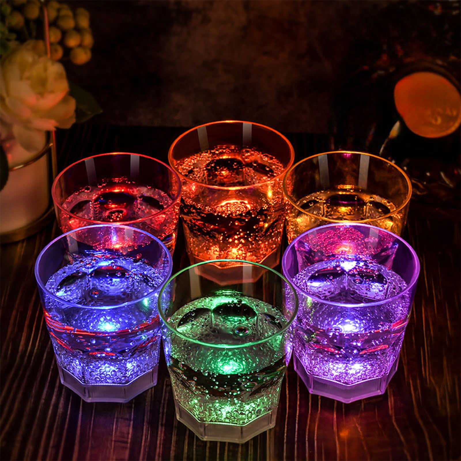 Wzzjkit Light Up Drinking Glasses - 12 Ozs Glowing Tumbler LED Drink ...