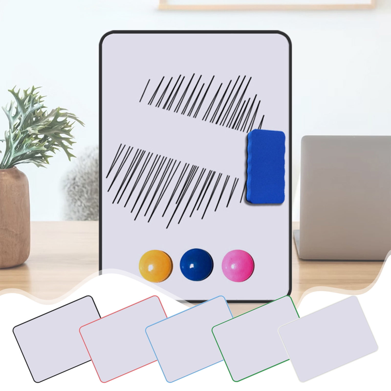 Wzzjkit Magnetic White Board 12x9in Double-sided Whiteboard, Hanging ...