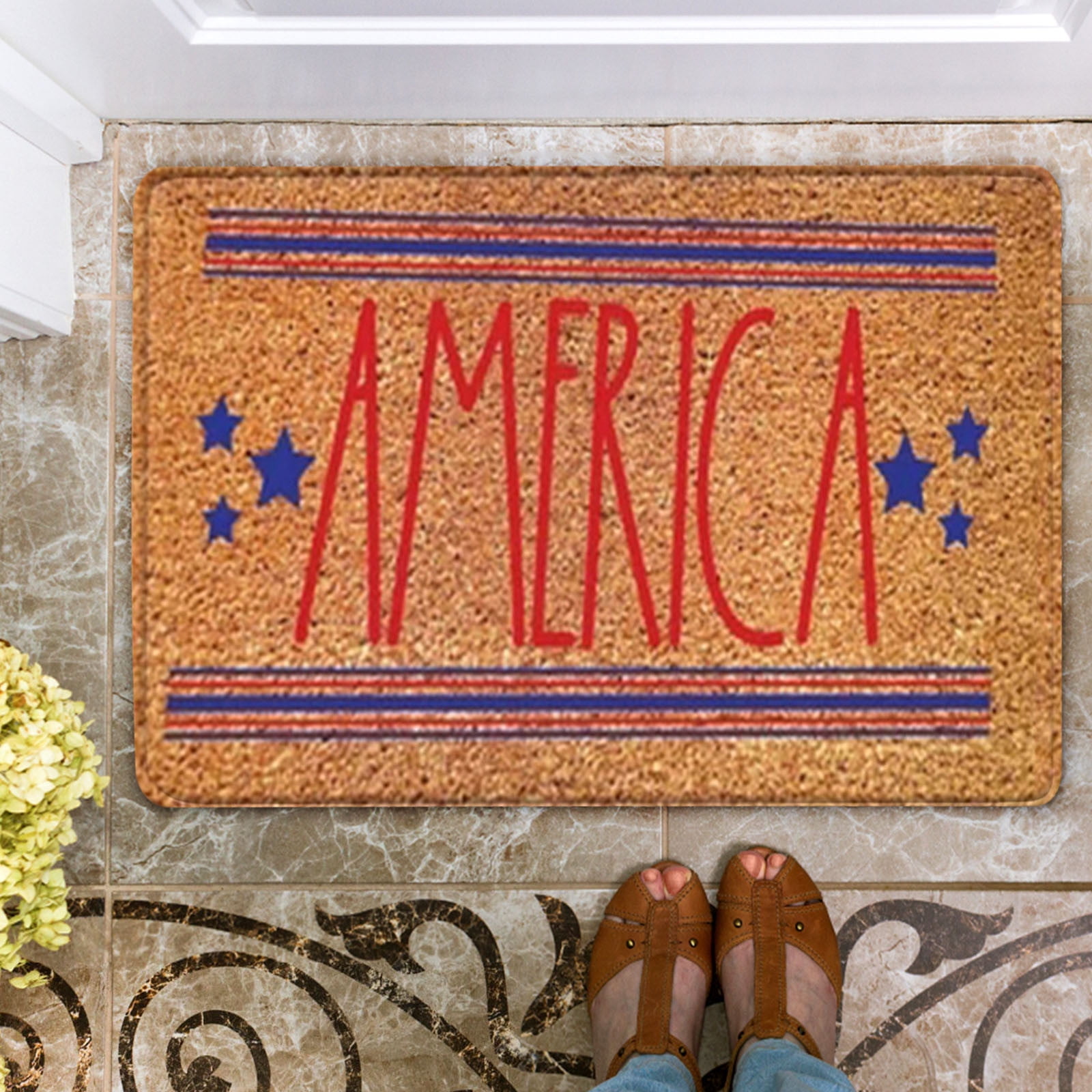 Wzzjkit Patriotic Door Mat 4th of July Doormat Independence Day ...