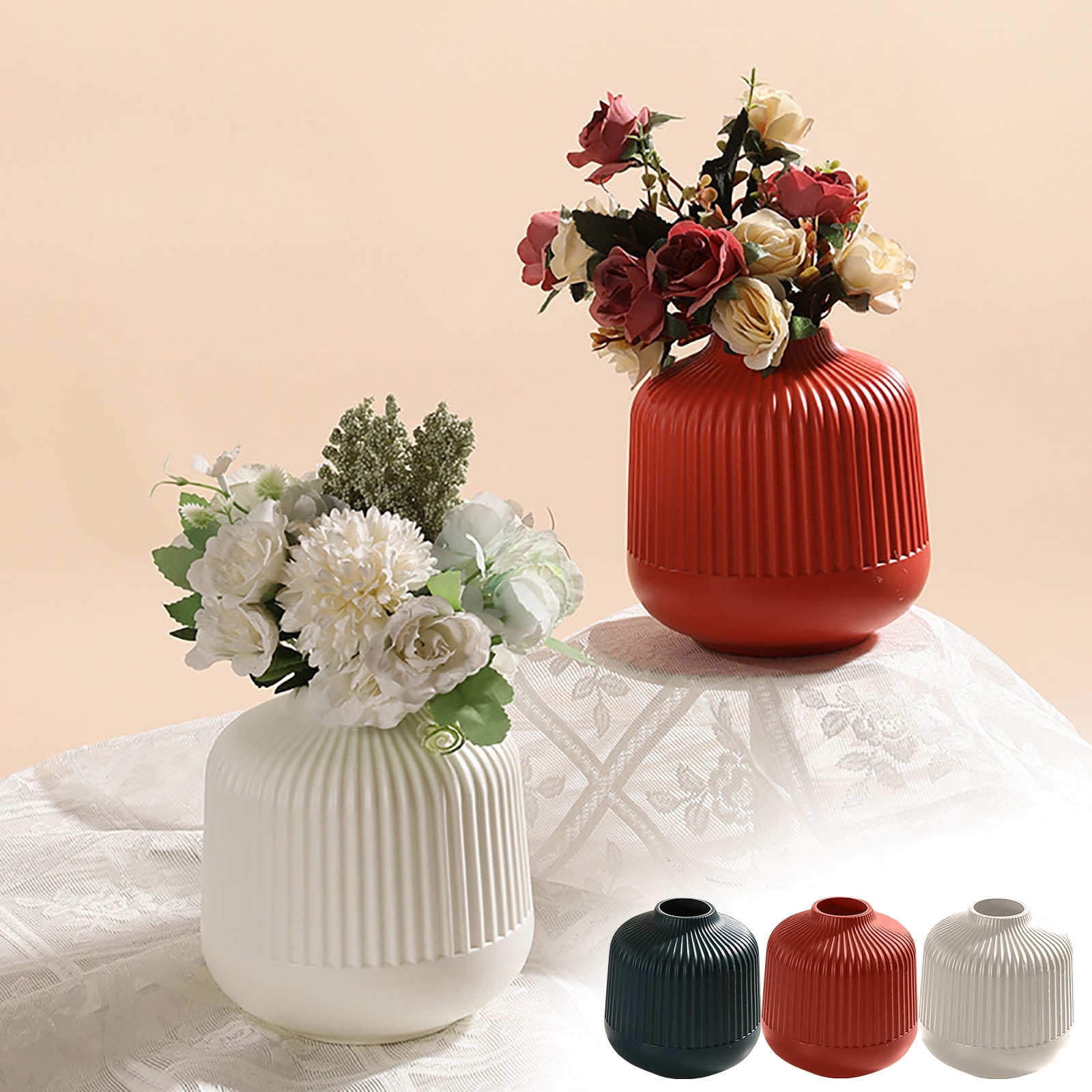 Wzzjkit Plastics Flower Vase, European Vase Decoration, Non Breakable ...