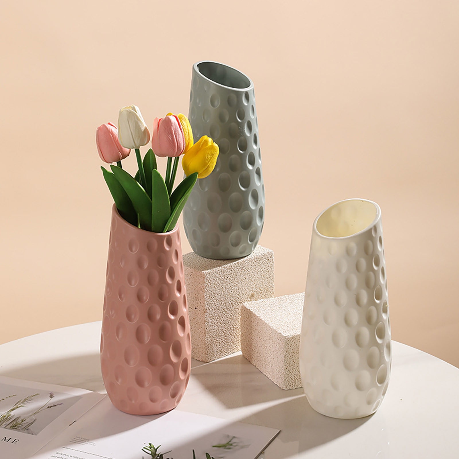 Wzzjkit Plastics Flower Vase, European Vase Decoration, Non Breakable Vases for Home Decor ...