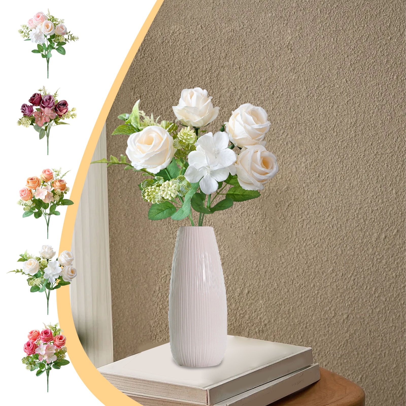 Wzzjkit Rose Artificial Flowers, Fake Flowers Hand Holding Flower ...