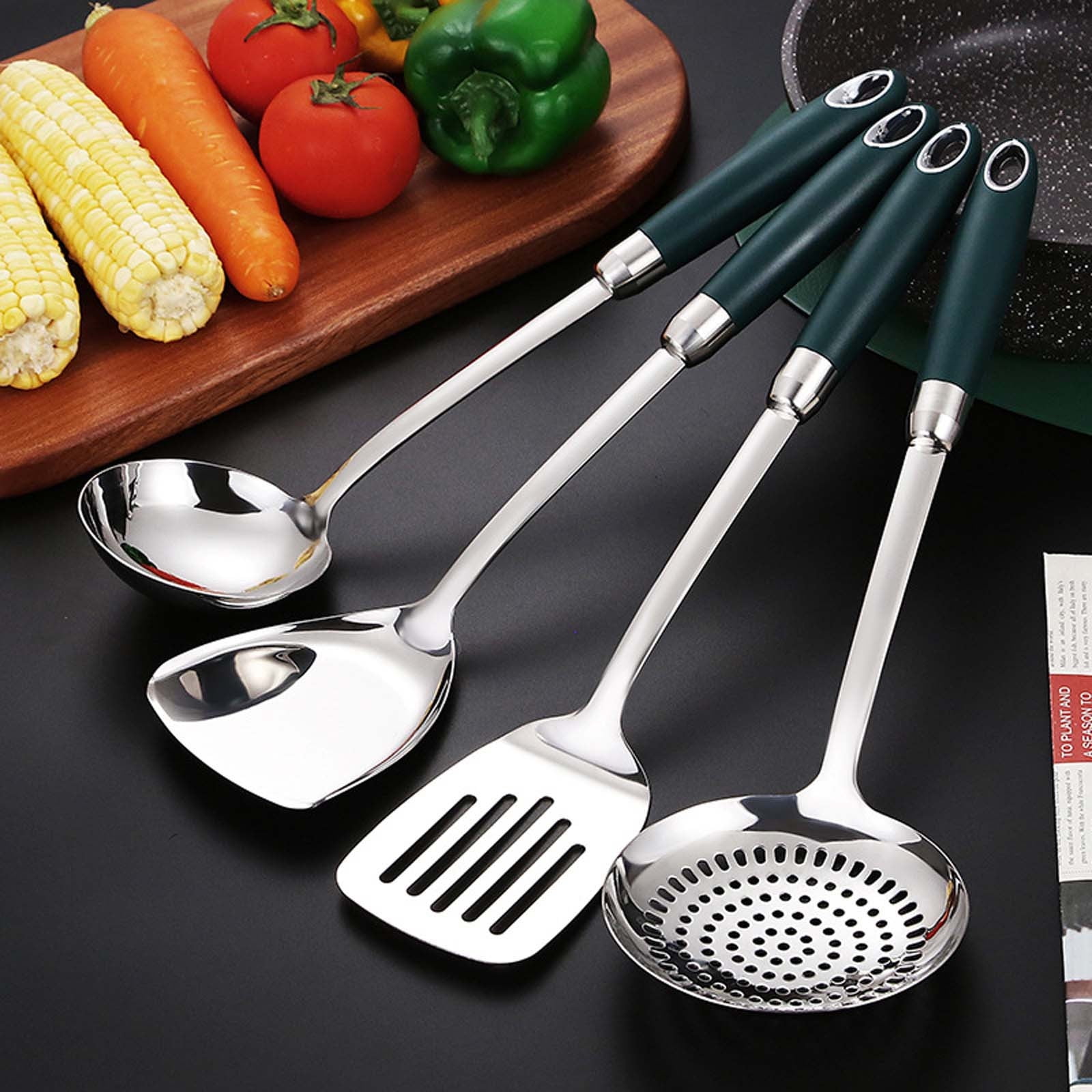 Wzzjkit Stainless Steel Spatulas Ladle, Kitchenware Cooking Spoon ...