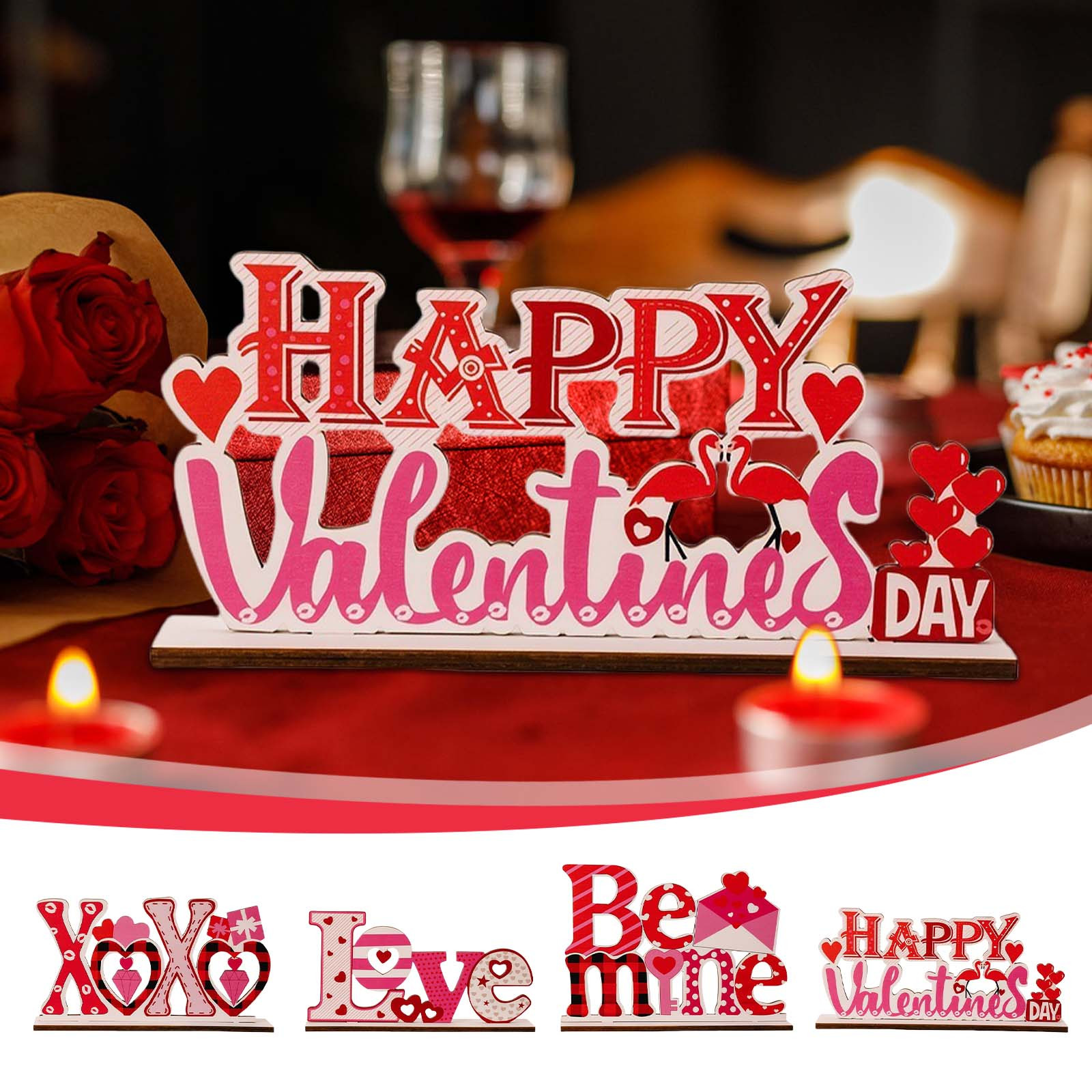 Wzzjkit Valentines Day Decorations Romantic Valentine's Day Letter ...