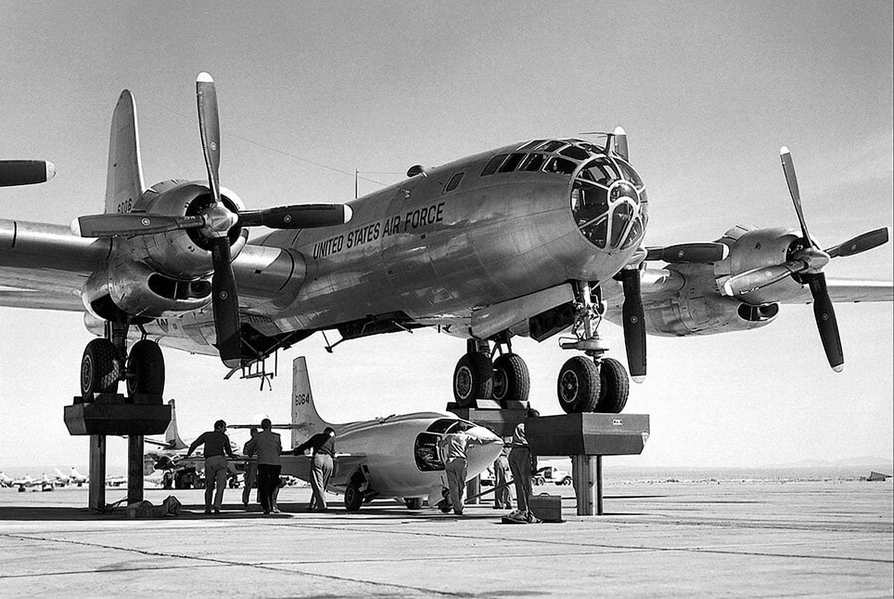 X-1-3 Queenie mated to EB-50A Superfortress Style - A - 12x18 Inch ...