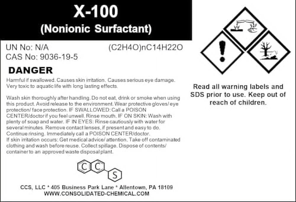 X-100 (Nonionic Surfactant) | Premium-Quality Laboratory and Industrial Grade Cleaning ...