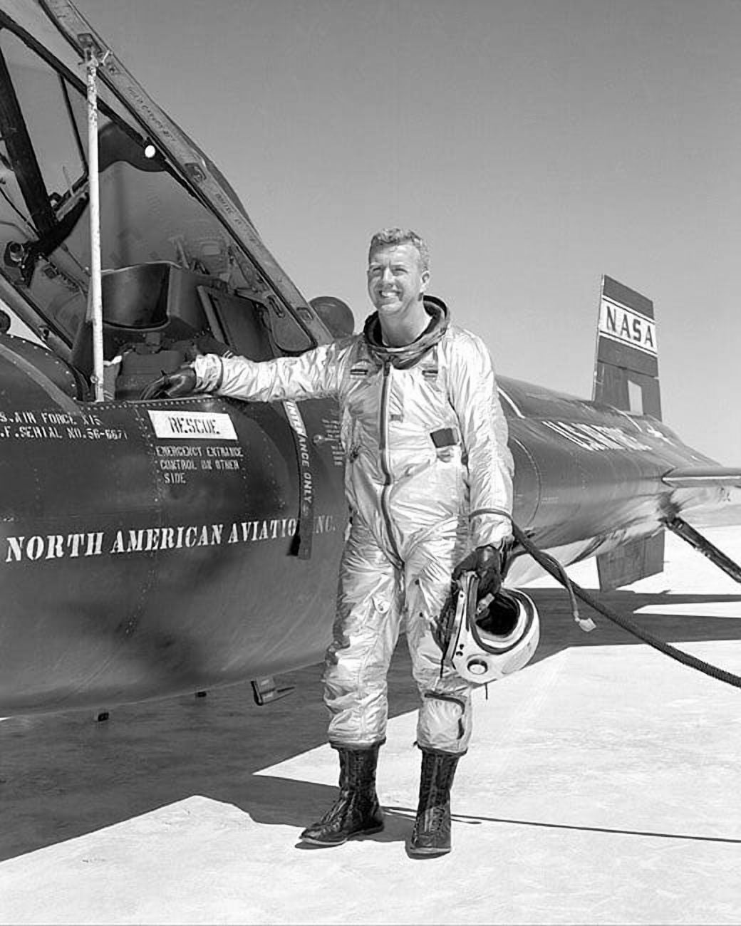 X-15 With Test Pilot Joe Walker - 24x36 Inch Glossy Laminated Aviation ...