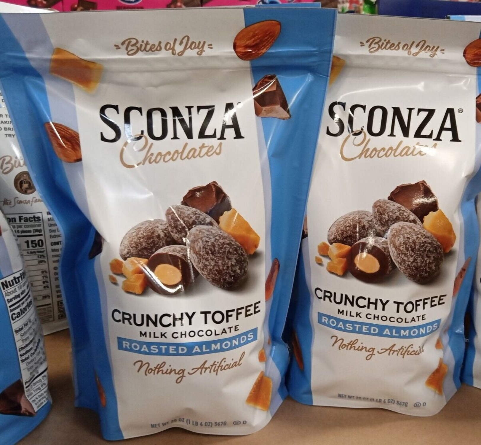 X 2 Bags!! Sconza Crunchy Toffee Milk Chocolate Almonds (20 Ounce Each ...