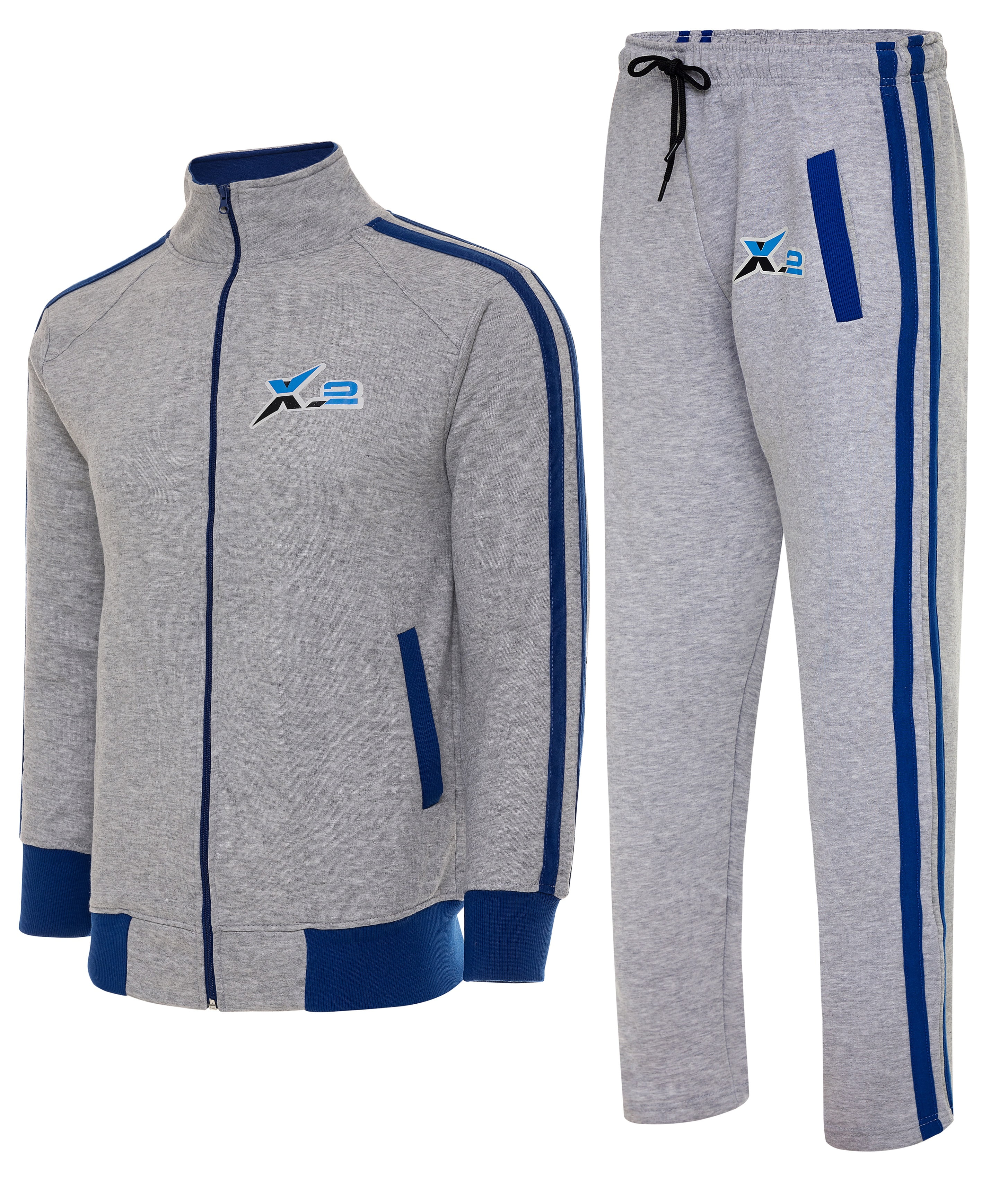 X-2 Men's 2-Piece Cotton Tracksuit, Full-Zip, Jogger Sweatsuit, X-Large ...