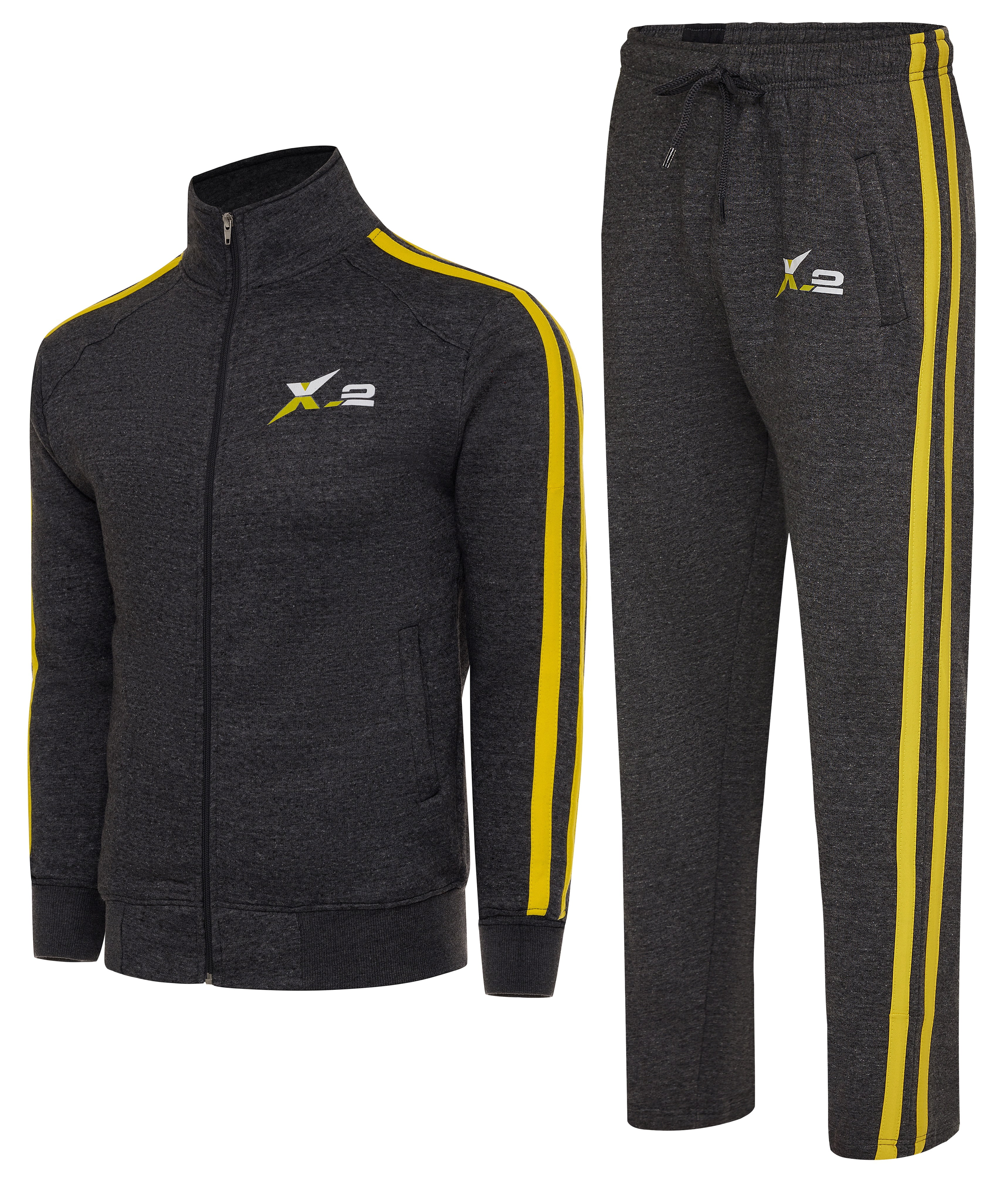 X-2 Men Tracksuits 2 Pieces Set Running Jogging Sweatsuit Full Zip ...