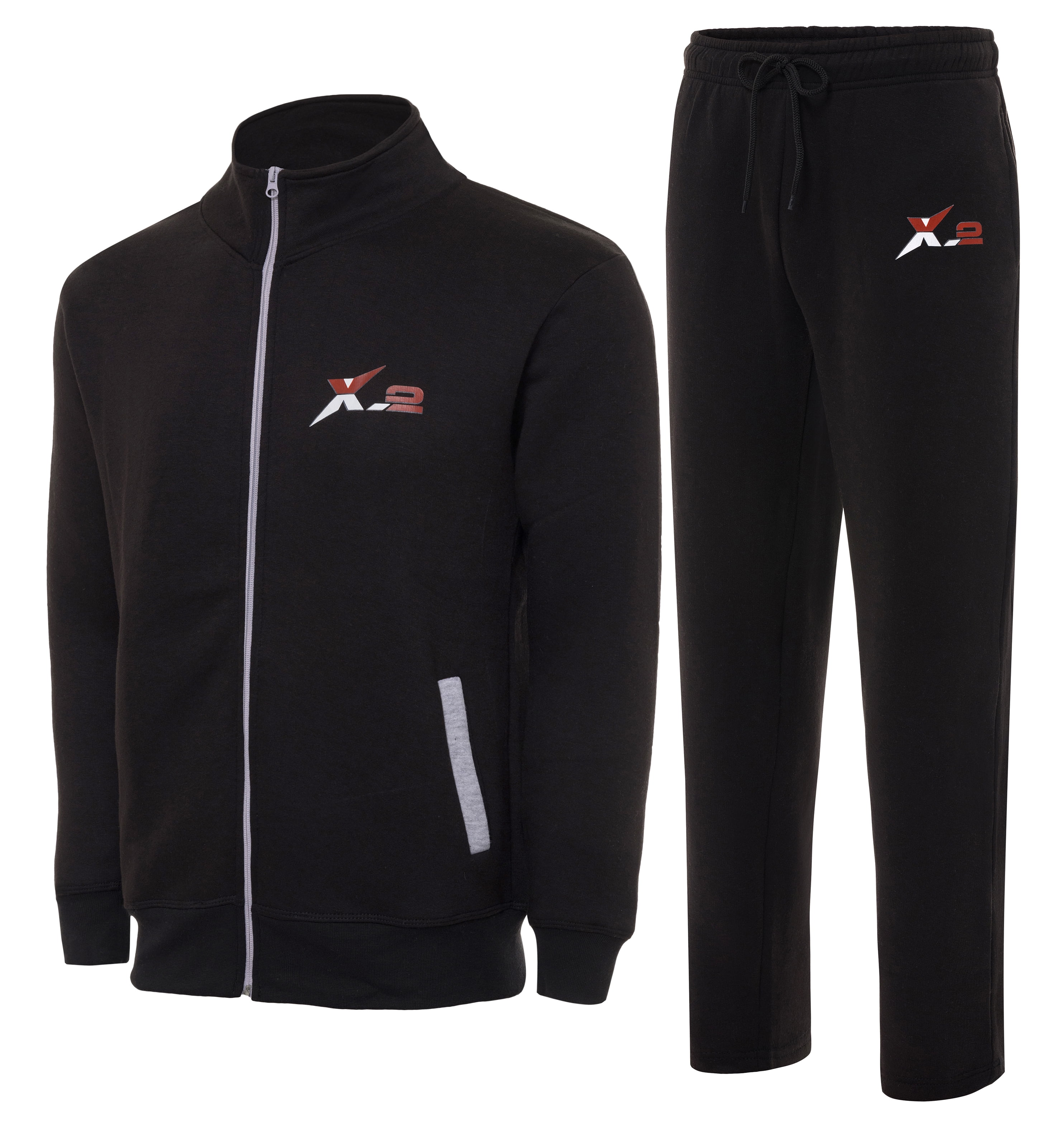 X-2 Men's Athletic Tracksuits 2 Pieces Set workout Warm up Suit Full ...