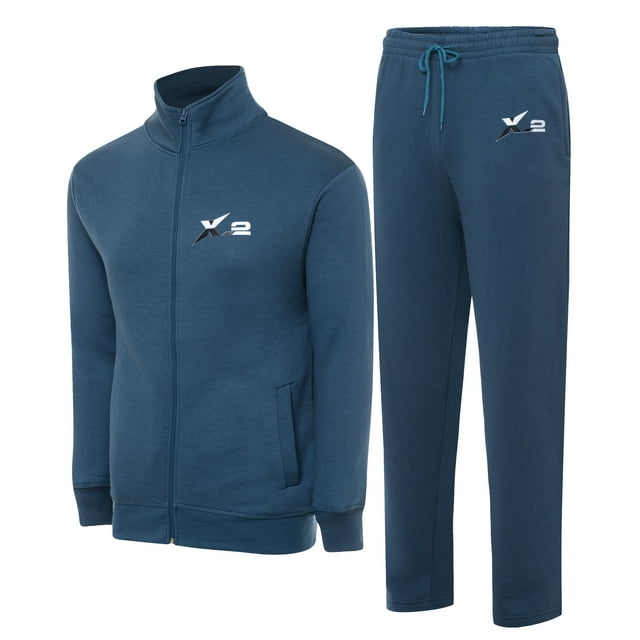 X-2 Men's Athletic Tracksuits 2 Pieces Set workout Warm up Suit Full ...